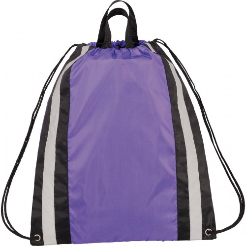 Customized Small Reflective Polyester Drawstring Backpacks